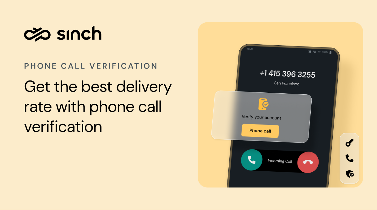 Phone number verification service via SMS - Sinch