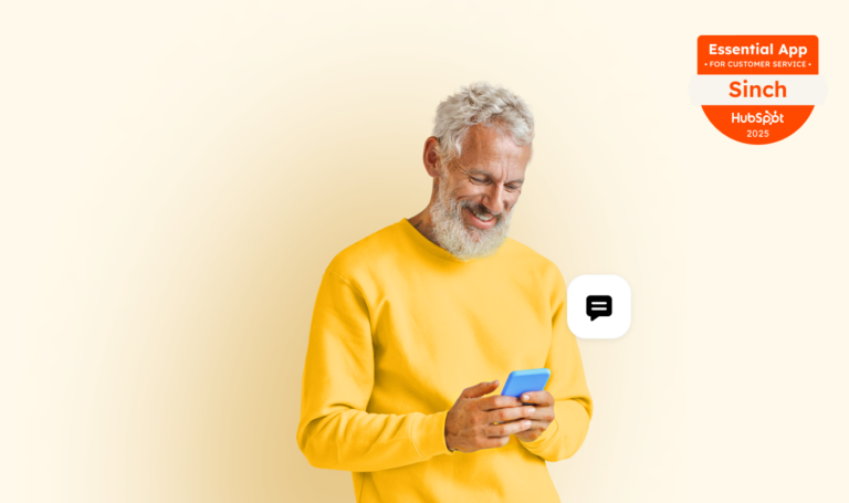 Sinch als wesentliche App in der Hubspot's Service App - Sinch