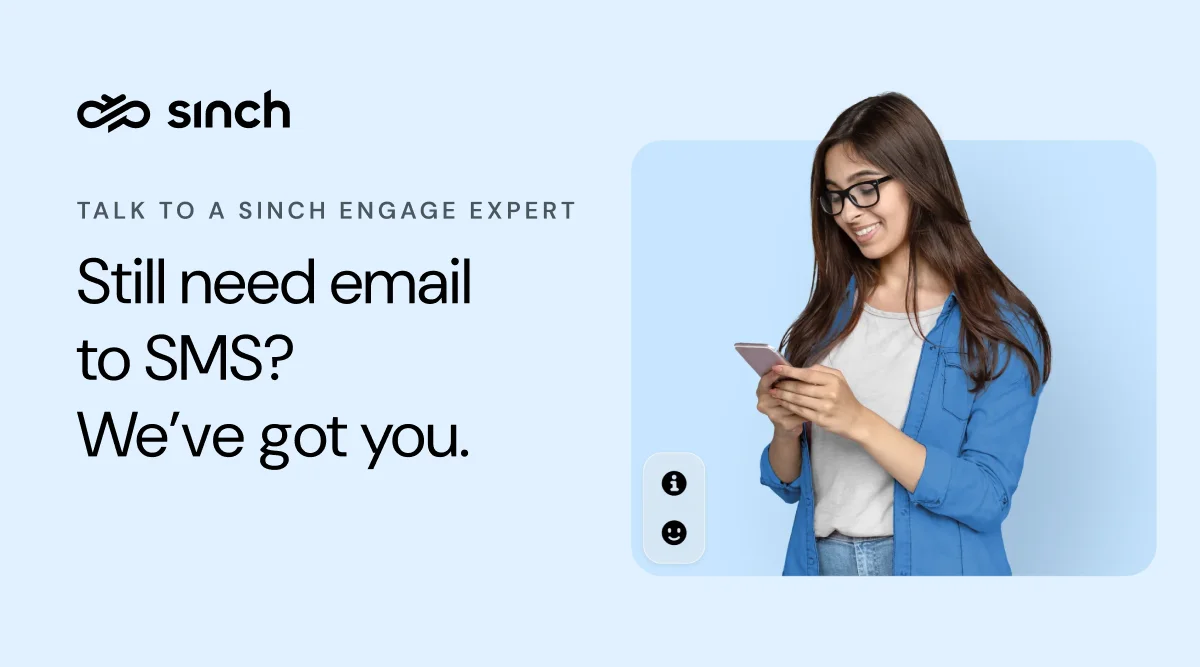 Talk to an Email to SMS expert | Sinch Engage