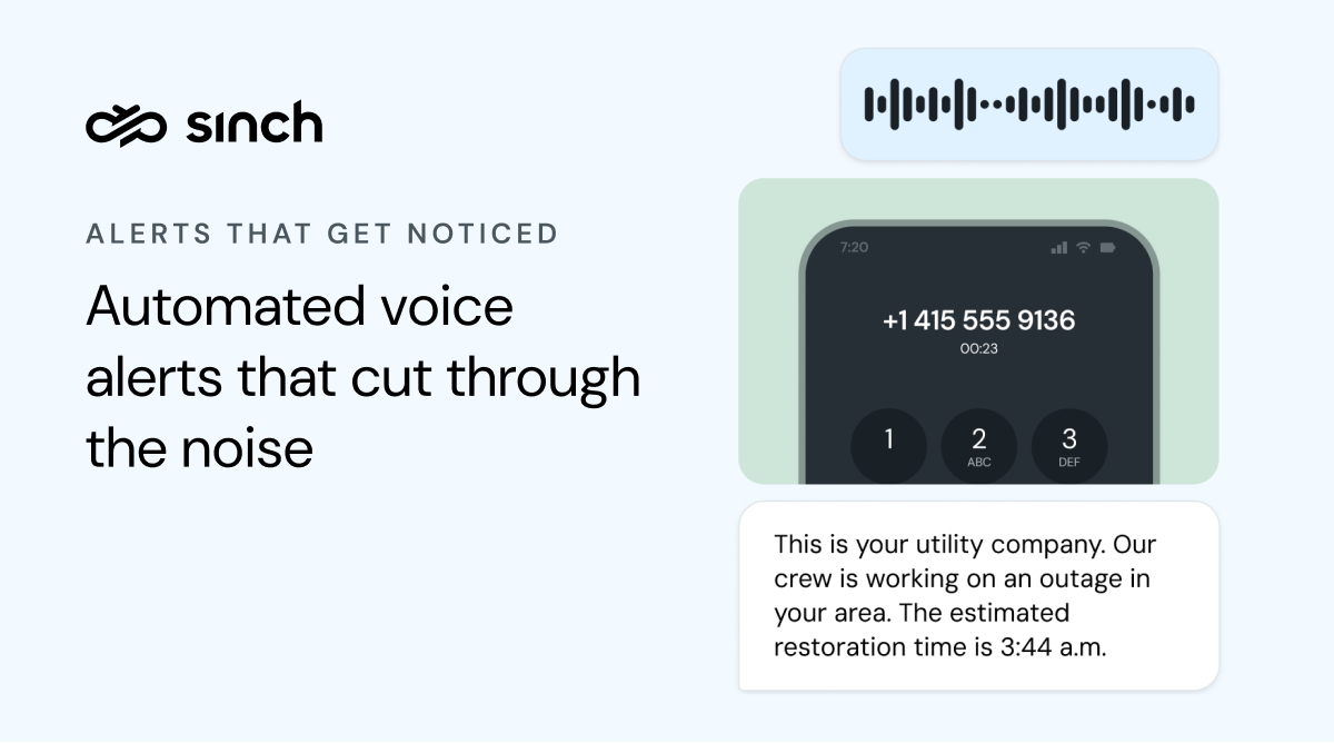 Automated Voice Alerts for Critical Notifications | Sinch Voice API