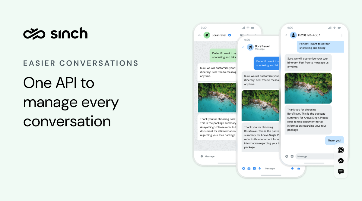 Sinch Conversation API | One Platform for Every Messaging Channel